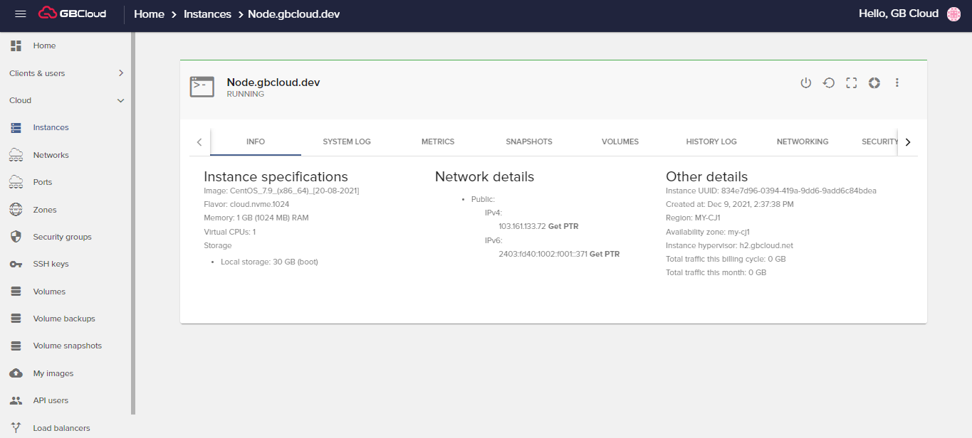 How to Create a Cloud Instance? - Blog - GB Cloud